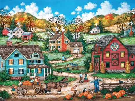 Solve The Pumpkin Pickers jigsaw puzzle online with 352 pieces