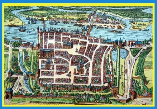 Solve antique map, medieval Kyiv, Ukraine jigsaw puzzle online with 77 ...