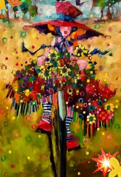 Solve ...artist-angela-morgan jigsaw puzzle online with 70 pieces