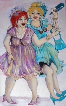 Solve Deborah Conroy Artwork - 'Can I pour you another!!' jigsaw puzzle ...