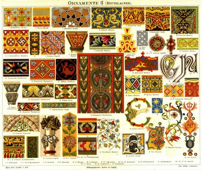 Solve Ornaments of the Medieval Period – Showing 47 Ornamental Designs ...