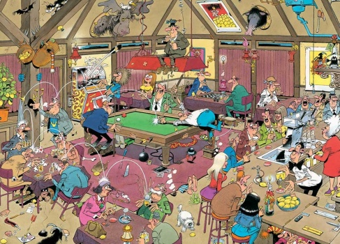 Solve Shooting Pool jigsaw puzzle online with 88 pieces