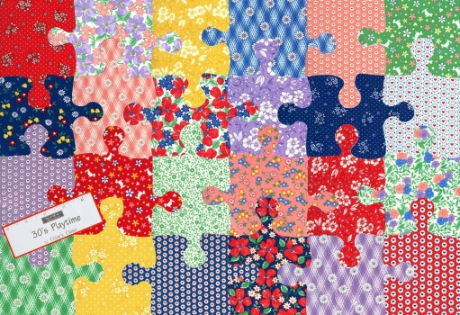 Solve Fabric patchwork - larger jigsaw puzzle online with 486 pieces