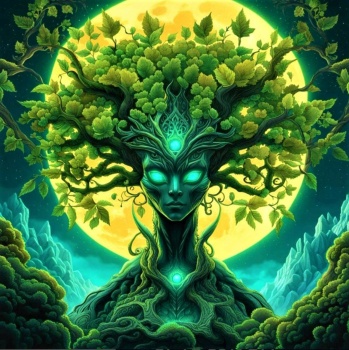 Solve Tree Goddess jigsaw puzzle online with 600 pieces