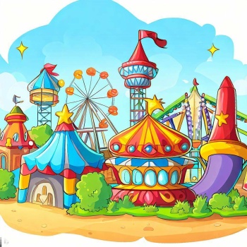 Solve Cartoon Fair jigsaw puzzle online with 144 pieces
