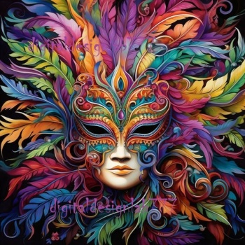 Solve Ornate Mask jigsaw puzzle online with 81 pieces