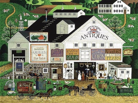 Jigsaw Puzzle | 192 pieces | Peppercricket Farms {Charles Wysocki} | Jigidi
