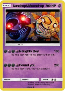 Solve Fnaf - Sundrop and Moondrop Pokemon Card jigsaw puzzle online ...