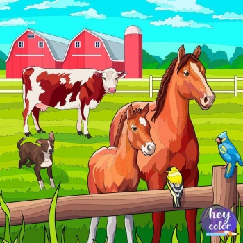 Solve PUZZLE - Farm Animals II jigsaw puzzle online with 306 pieces