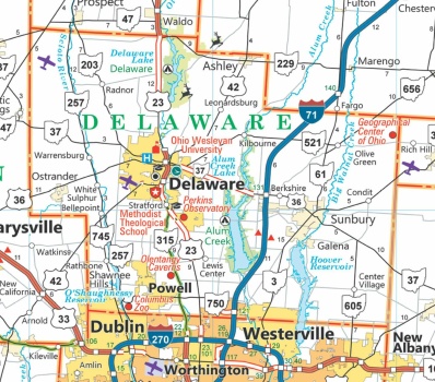 Solve Delaware Road Map jigsaw puzzle online with 600 pieces