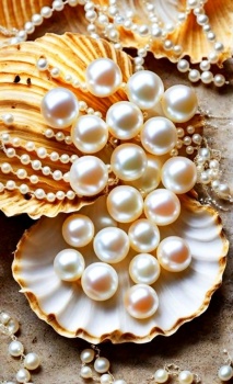 Solve color of pearls and shine jigsaw puzzle online with 126 pieces