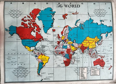 Solve World map jigsaw puzzle online with 500 pieces