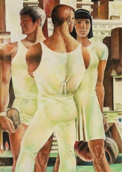 Solve Boris Alexandrovich Talberg the gymnasts jigsaw puzzle online ...