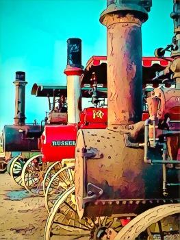 Solve STEAM ENGINES. Wood Powered! jigsaw puzzle online with 130 pieces