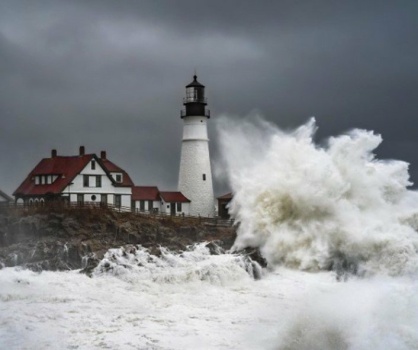 Solve Portland Head Light Weathers Severe Storm jigsaw puzzle online ...