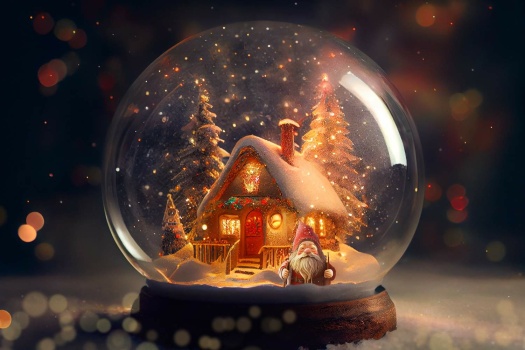 Solve snow-globe jigsaw puzzle online with 96 pieces
