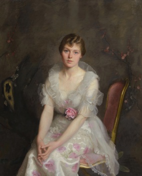 Solve William McGregor Paxton - portrait of Louise Converse Mrs Junius ...