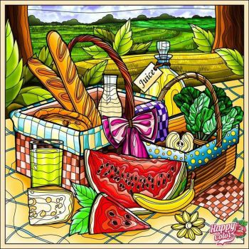 Solve TIME FOR A PICNIC jigsaw puzzle online with 64 pieces