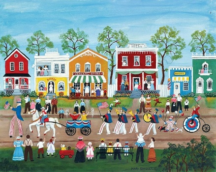 Solve Mary Singleton Parade Print jigsaw puzzle online with 120 pieces