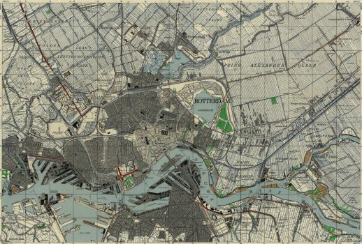 Solve US Army map of Rotterdam (1944) jigsaw puzzle online with 330 pieces