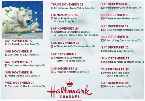 Solve Hallmark Christmas Movies Schedule jigsaw puzzle online with 70 ...