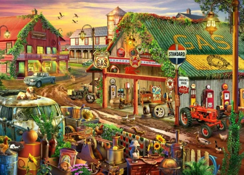 Solve Gas Station jigsaw puzzle online with 130 pieces