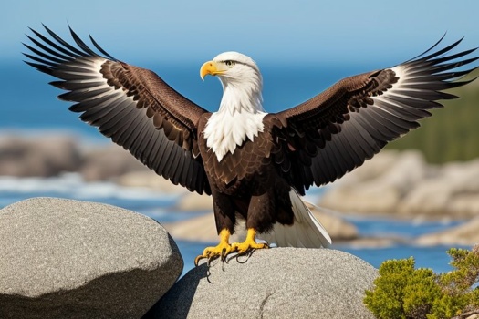 Solve Bald Eagle jigsaw puzzle online with 77 pieces