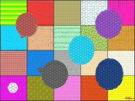 Solve Circles and squares jigsaw puzzle online with 35 pieces