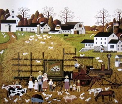 Solve Farm Folk {Charles Wysocki} jigsaw puzzle online with 195 pieces