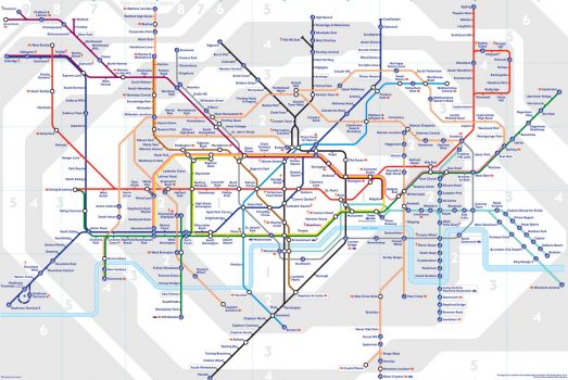 Solve Tube map jigsaw puzzle online with 260 pieces