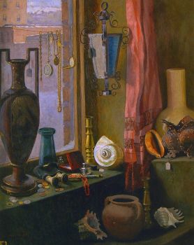 Jigsaw Puzzle | 80 pieces | Rose Hartwell--A Corner Window in a Pawn ...