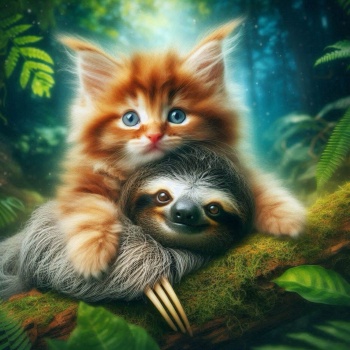 Solve Unlikely Friends jigsaw puzzle online with 400 pieces