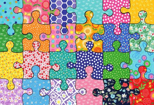 Solve Fabric patchwork - larger jigsaw puzzle online with 580 pieces