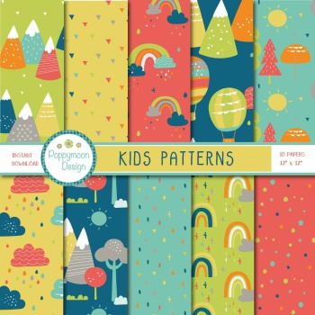 Solve Kids Patterns jigsaw puzzle online with 100 pieces