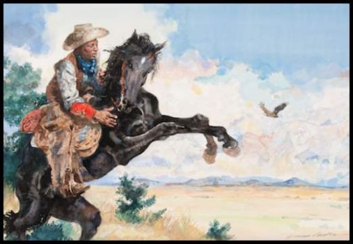 Solve It Was Time: Illustration for Black Cowboy, Wild Horses ~ Jerry ...