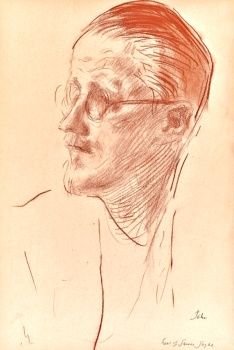 Solve Head of James Joyce, 1930, Augustus John, O.M., R.A. (1878-1961 ...