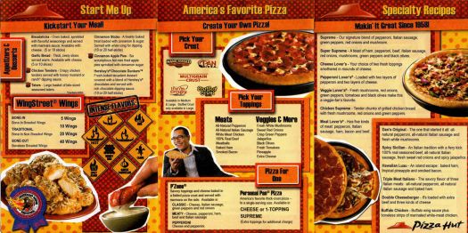 Solve Pizza Restaurant Menu jigsaw puzzle online with 98 pieces
