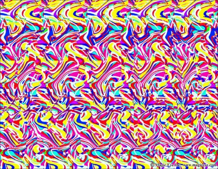 Jigsaw Puzzle | 63 pieces | Magic Eye - Can you see the hidden picture ...