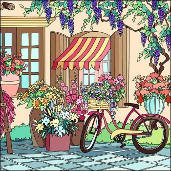 Solve Flower Shop jigsaw puzzle online with 64 pieces