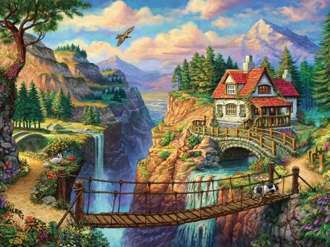 Solve Beautiful scenery and house! jigsaw puzzle online with 165 pieces