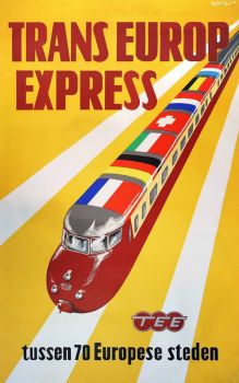 Solve Rail Posters - Trans Europ Express jigsaw puzzle online with 126 ...