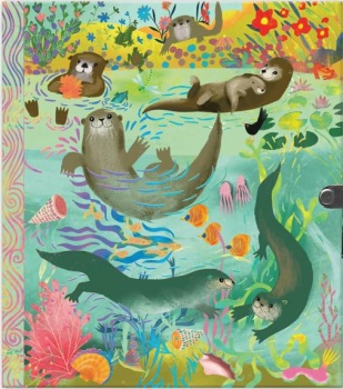 Solve playful otters jigsaw puzzle online with 72 pieces