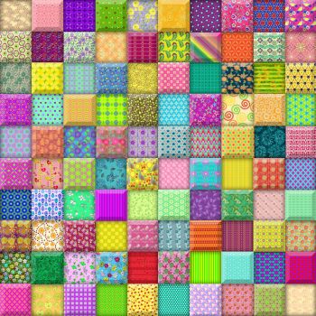 Solve 100 Different Square Tiles jigsaw puzzle online with 121 pieces