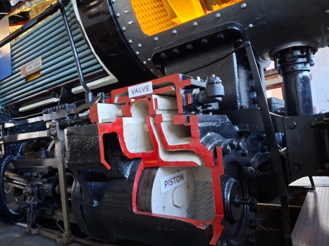 Solve A look inside a steam locomotive jigsaw puzzle online with 88 pieces