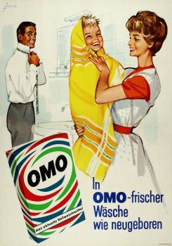 Solve Themes Vintage ads - OMO Washing powder jigsaw puzzle online with ...