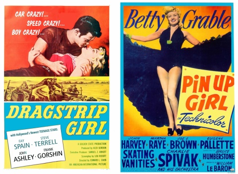 Solve Dragstrip Girl ~ 1957 and Pin Up Girl ~ 1944 jigsaw puzzle online ...