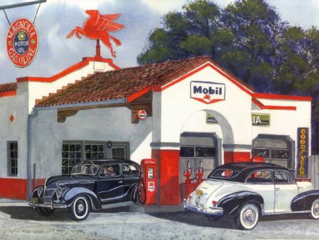 Solve Gas Station jigsaw puzzle online with 63 pieces