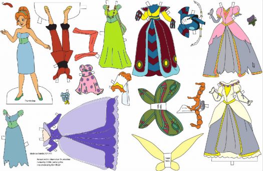 Solve Thumbelina Paper Doll jigsaw puzzle online with 77 pieces