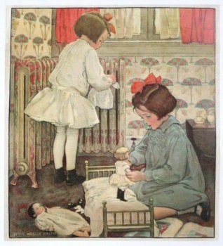 Solve Jessie Willcox Smith - (American 1863 - 1935) - "Cozy [sic] Homes ...