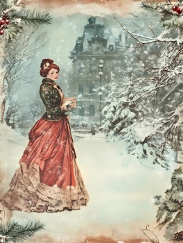 Solve Winter Fashion of the Victorian Era jigsaw puzzle online with 130 ...